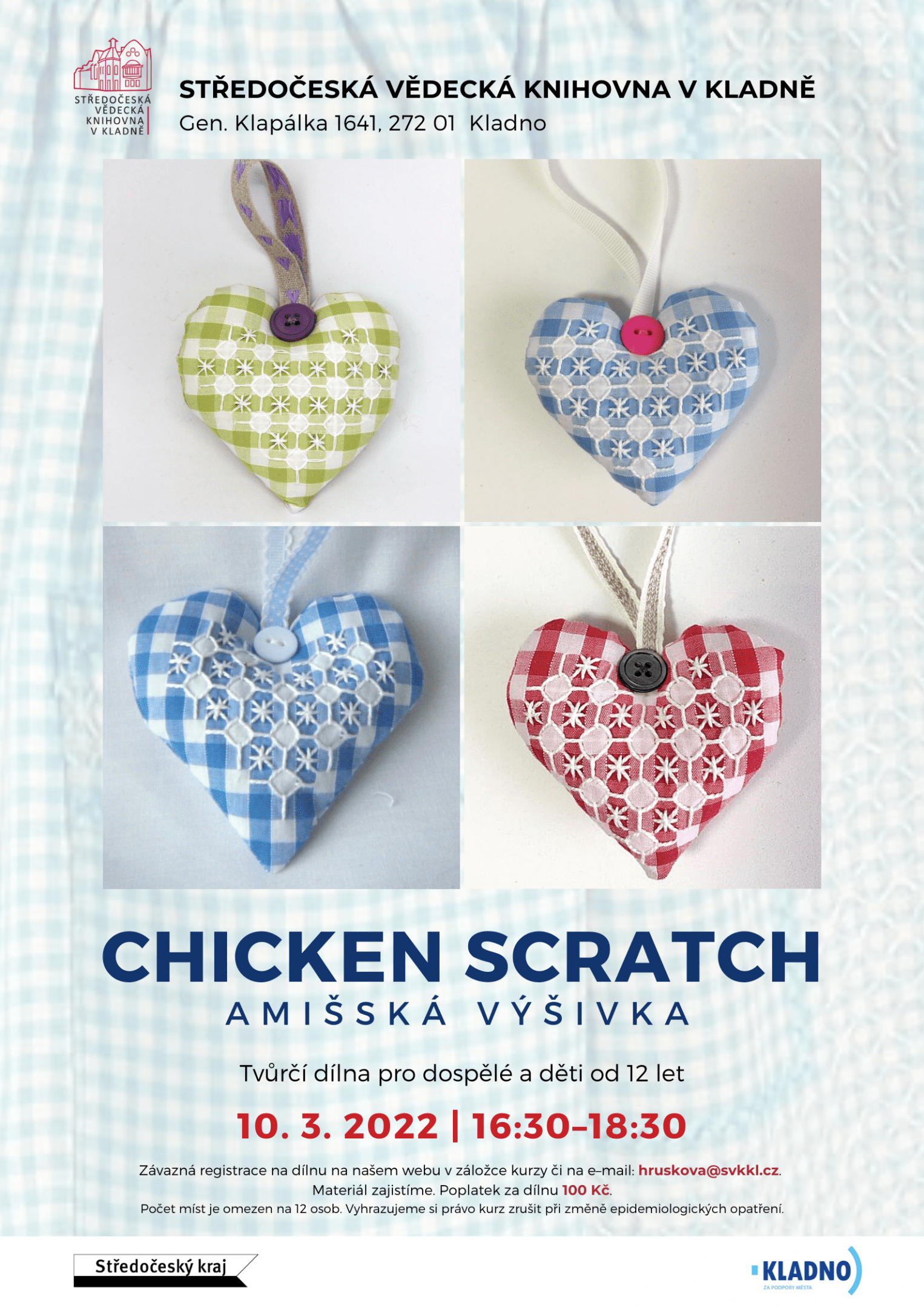 Chicken Scratch – amišská výšivka | Středočeská knihovna